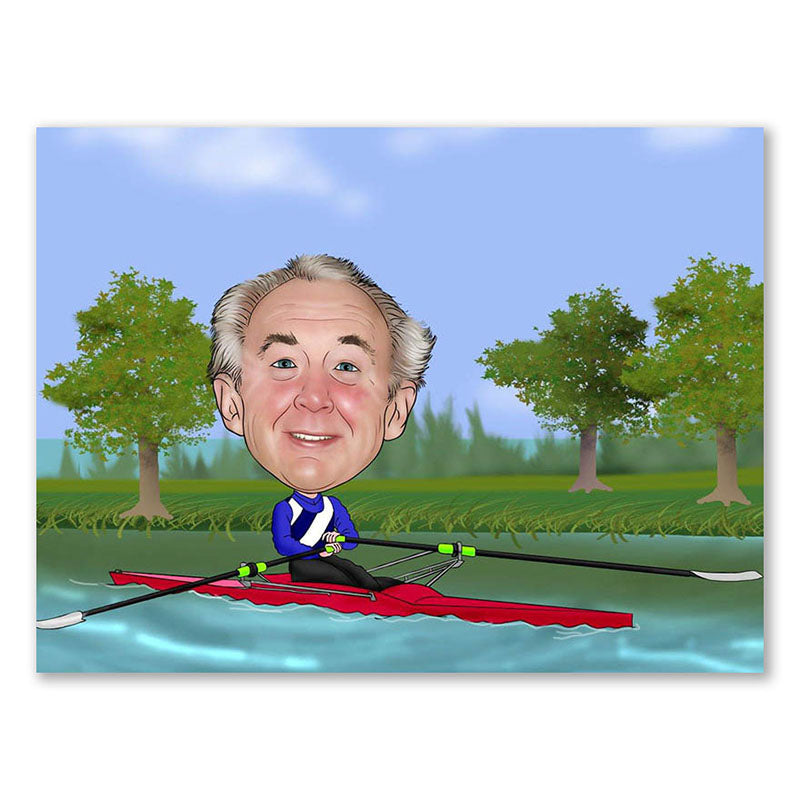 Karikatur vom Foto - Sport-Rudern (ca464) ♥ Lustige Karikatur von Ihrem ...