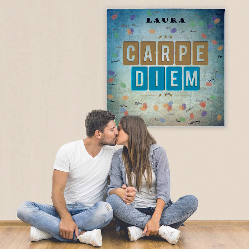 Fingerabdruck-Leinwand - Carpe Diem ♥ Fingerabdruck Leinwand – galleryy